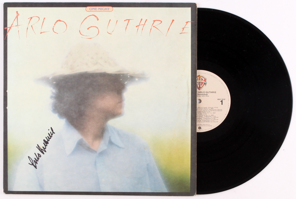 Arlo Guthrie Signed "One Night" Vinyl Record Album Cover (JSA COA ...