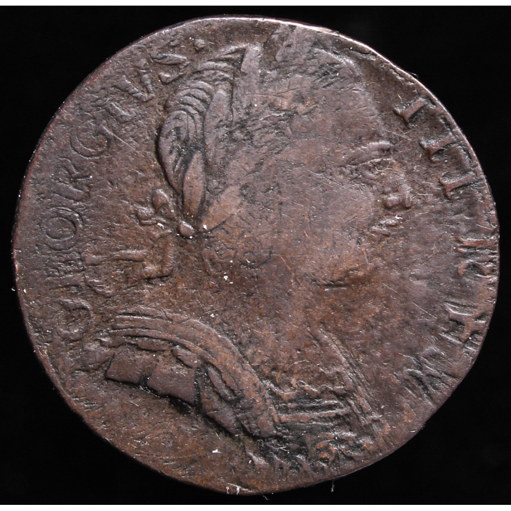 1775 GEORGIVS III REX. Colonial Farthing | Pristine Auction