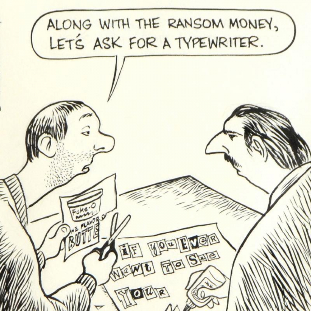 Dan Piraro Signed Bizarro "Ransom Note" 13x14 Custom Framed Original ...