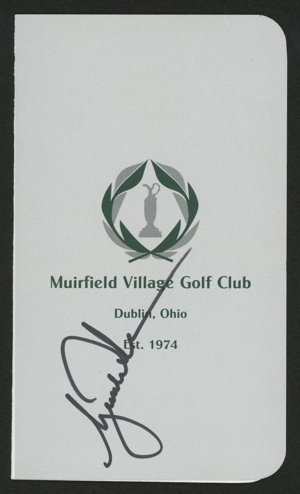 Tiger Woods Signed "Muirfield Village Golf Club" 3.5x6 Scorecard (JSA ...