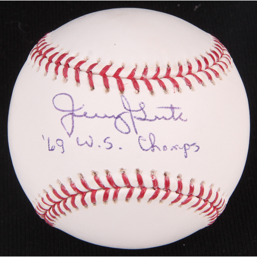 Jerry Grote Signed OML Baseball Inscribed "69 W.S. Champs" (PSA COA ...