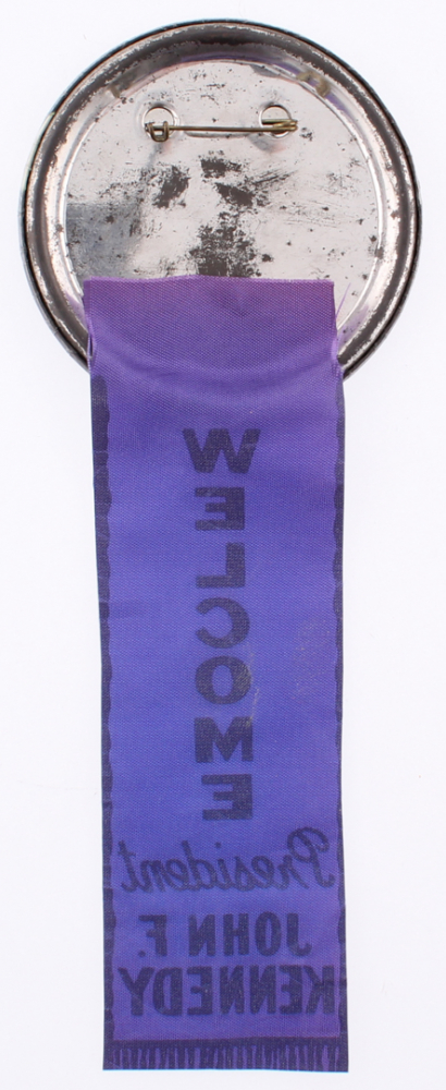 Vintage John F. Kennedy "Welcome President John F. Kennedy" Pin ...