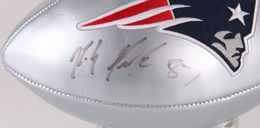 Rob Gronkowski Signed Patriots Logo Football (Beckett COA) | Pristine ...