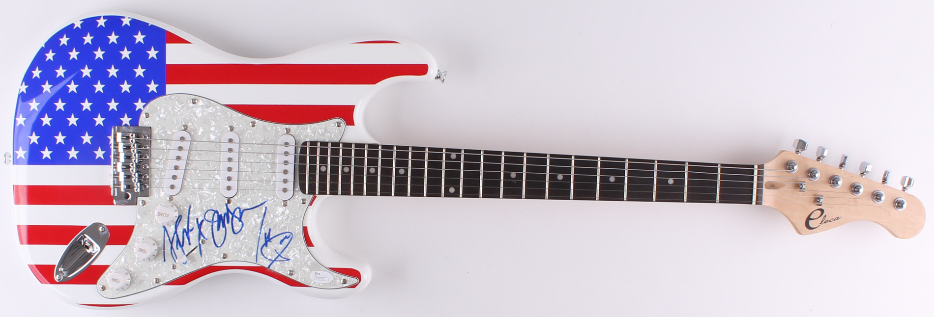 Rascal Flatts Band-Signed Full-Size "American Flag" Electric Guitar ...