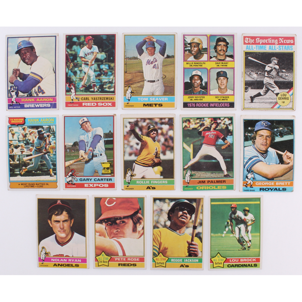 Lot of (14) 1976 Topps Baseball Cards | Pristine Auction