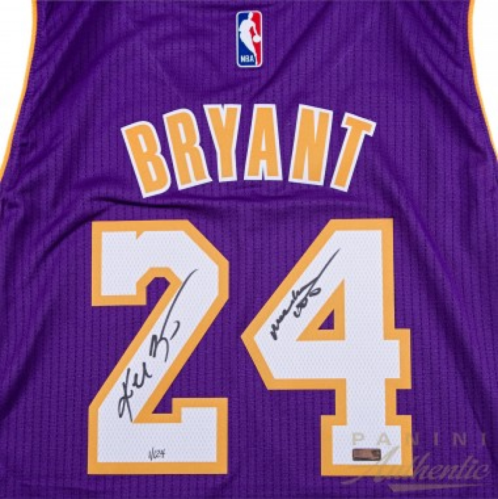 Kobe Bryant Signed LE Lakers Authentic Adidas Jersey Inscribed "Mamba Out" (Panini COA ...