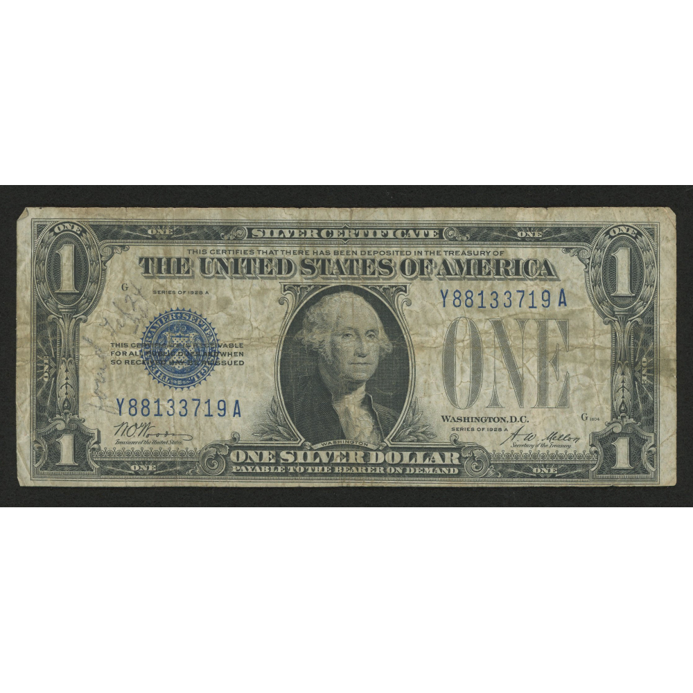 1928 $1 One Dollar "Funny Back" Silver Certificate Bank Note | Pristine ...