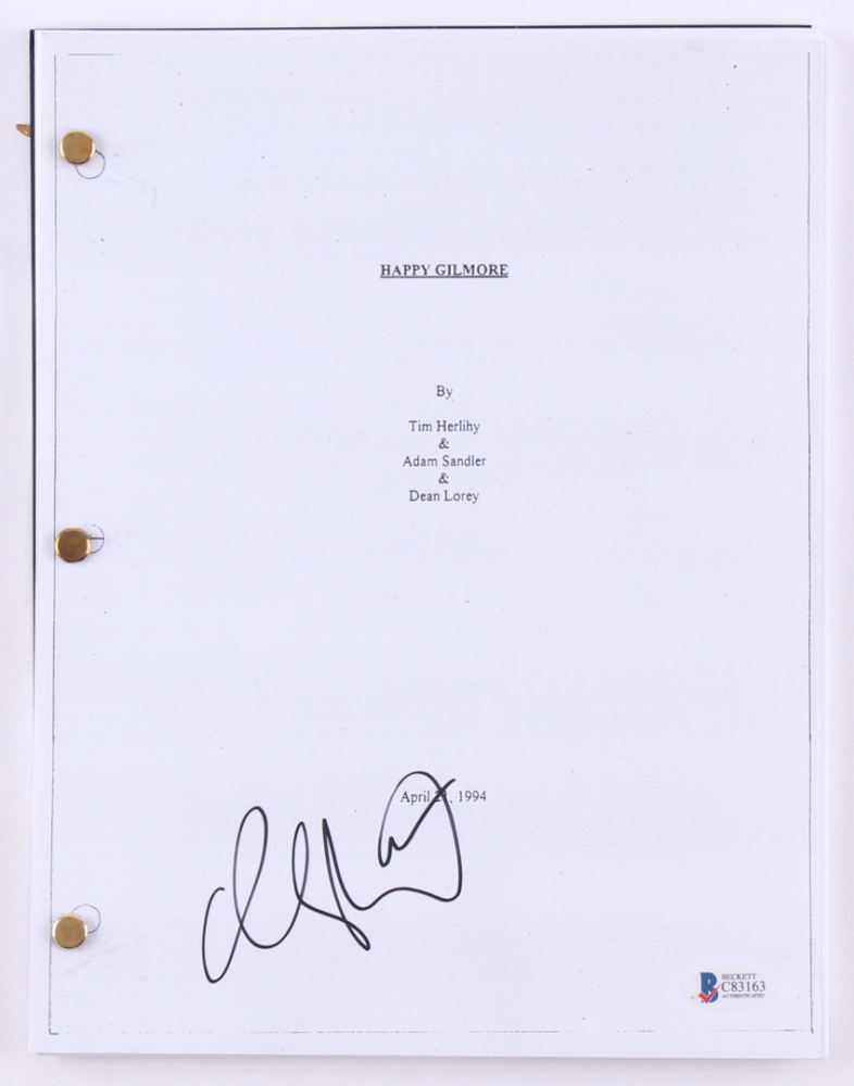 Adam Sandler Signed "Happy Gilmore" Full Script (Beckett COA ...