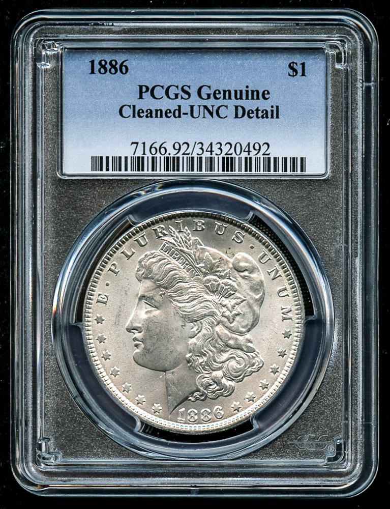 1886 Morgan Silver Dollar (PCGS Genuine UNC Details) | Pristine Auction