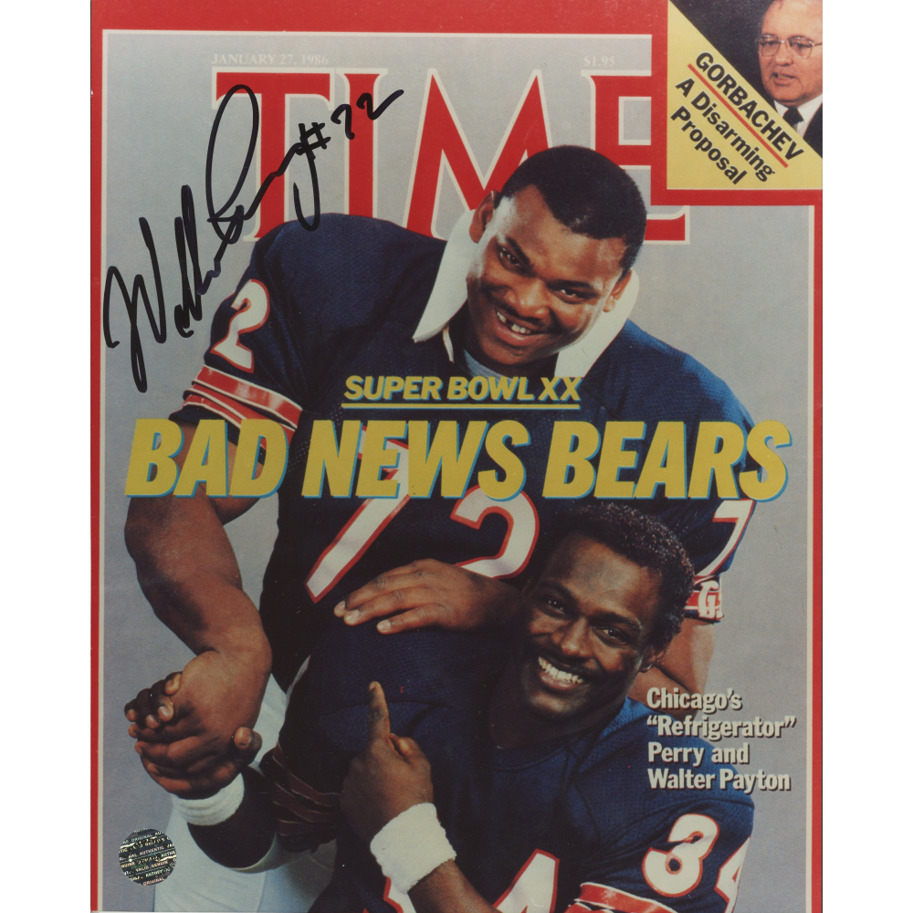 William ‘Fridge’ Perry Signed Bears 8x10 Photo with Walter Payton ...