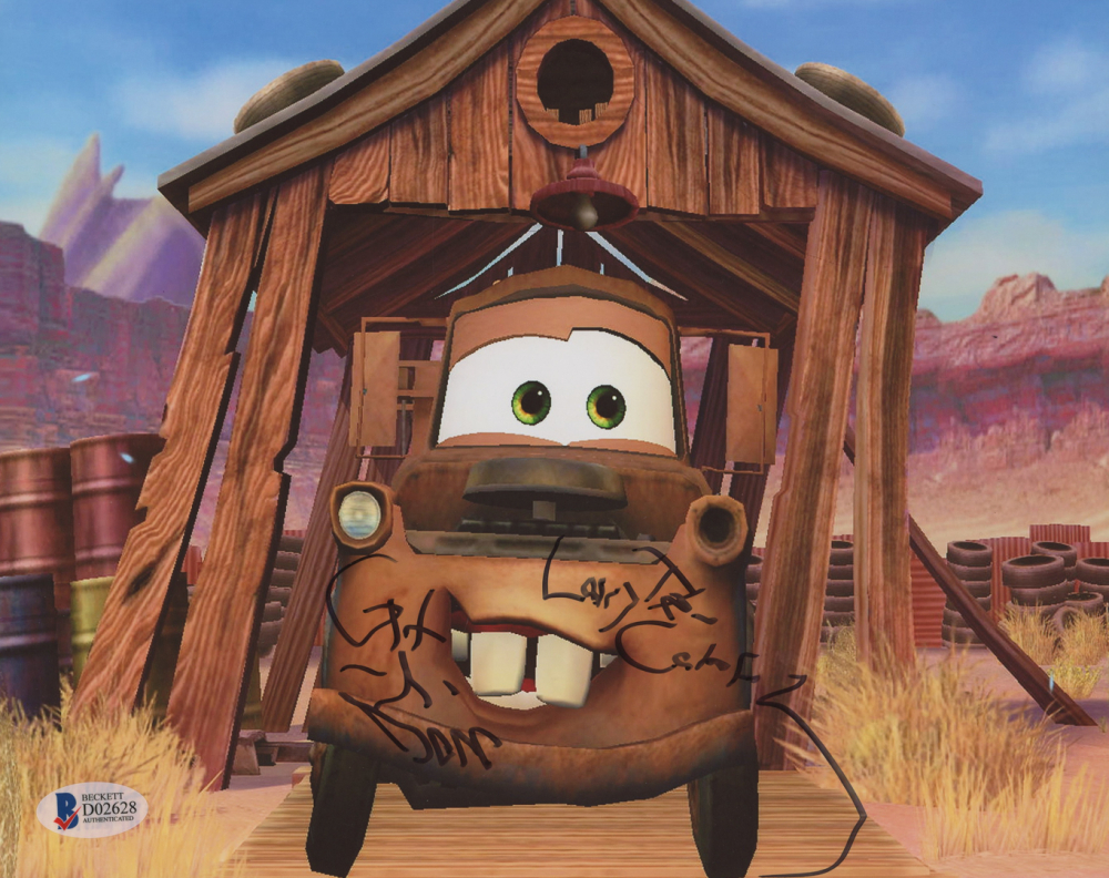 Larry the Cable Guy Signed "Cars" 8x10 Photo Inscribed "Git-r-Done ...