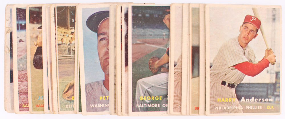 Lot of (30) 1957 Topps Baseball Cards with Stars | Pristine Auction