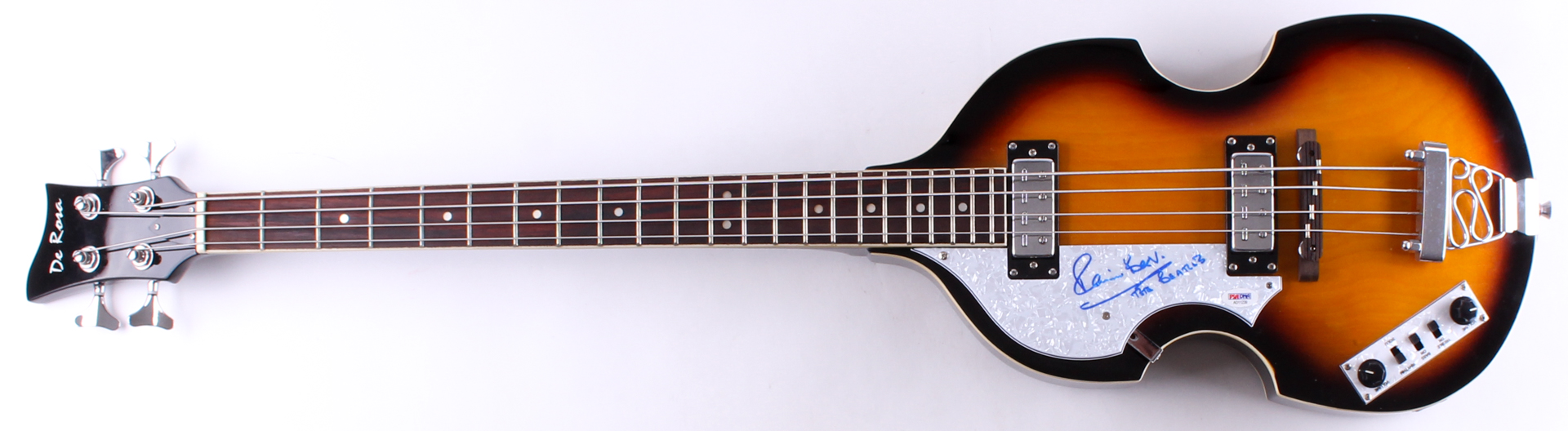 Pete Best Signed De Rosa Full-Size Bass Guitar Inscribed "The Beatles ...