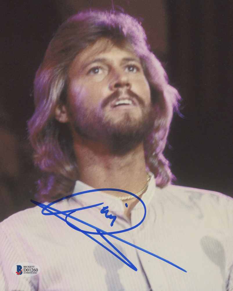Barry Gibb Signed 8x10 Photo Beckett Coa Pristine Auction