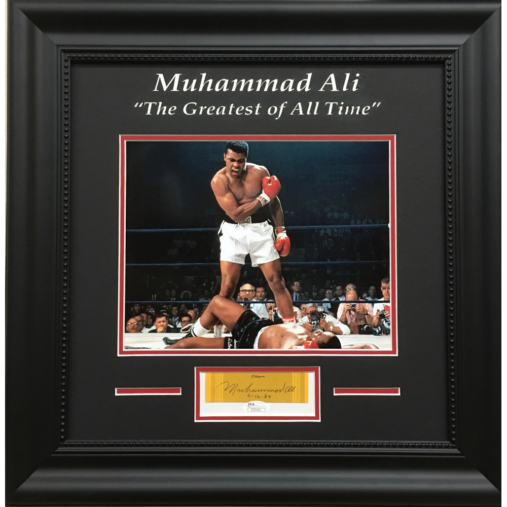 Muhammad Ali Signed "The Greatest Of All Time" 18x18 Custom Framed Cut ...