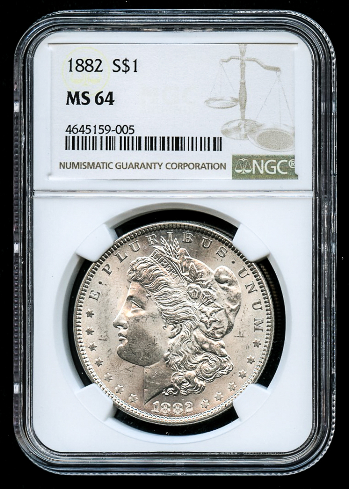 1882 Morgan Silver Dollar (NGC MS 64) | Pristine Auction