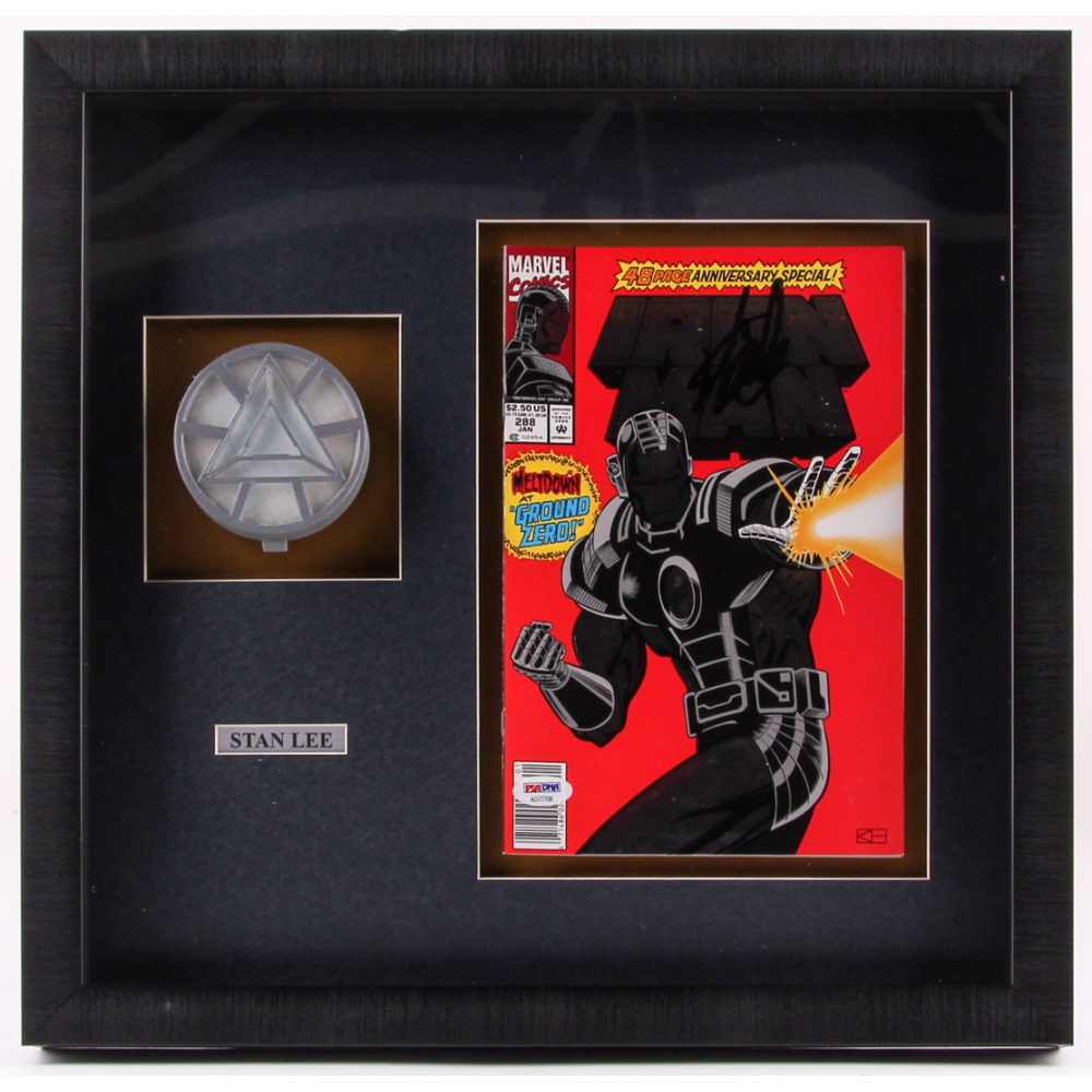 Stan Lee Signed "Iron Man" 16.5x17x2 Shadow Box Marvel Comic Display ...