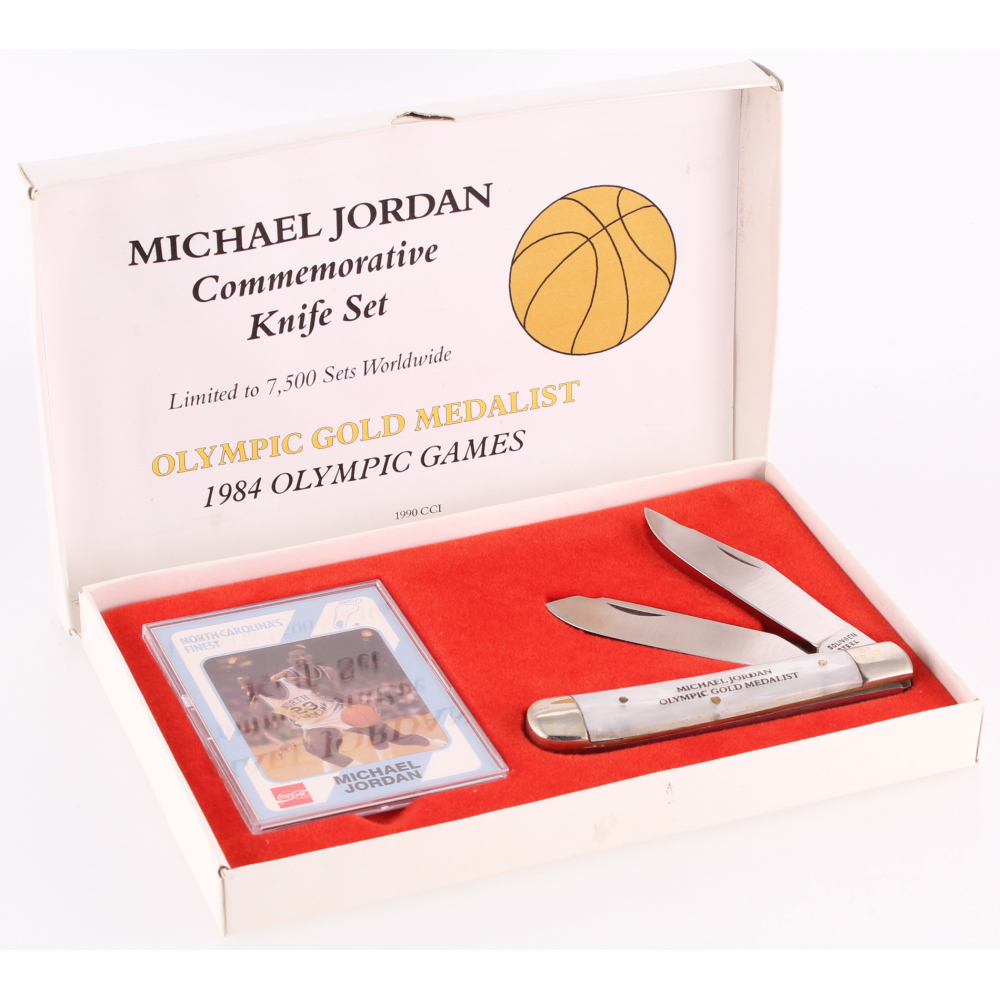 Michael Jordan Commemorative Olympic Gold Medalist Pocket Knife Set ...
