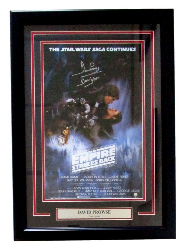 Dave Prowse Signed "Star Wars: Empire Strikes Back" 18x25 Custom Framed ...
