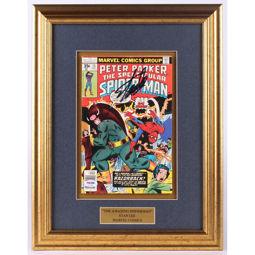 Stan Lee Signed "The Spectacular Spider-Man" Issue #13 14x18 Custom ...