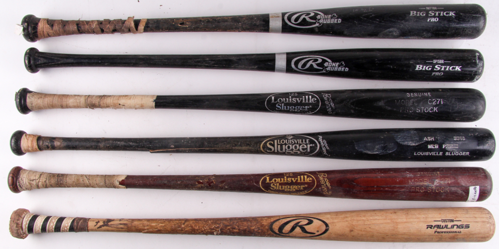 Lot of (6) Assorted Game-Used Baseball Bats | Pristine Auction