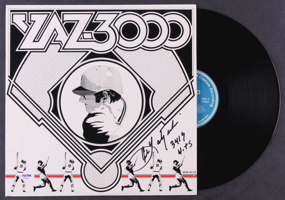 Carl Yastrzemski Signed "Yaz-3000" Vinyl Record Album Inscribed "3419 ...