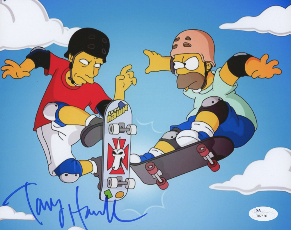 Tony Hawk Signed "The Simpsons" 8x10 Photo (JSA COA) | Pristine Auction