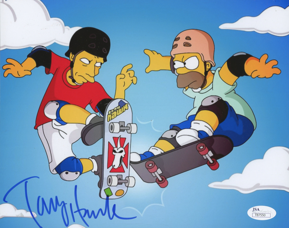 Tony Hawk Signed "The Simpsons" 8x10 Photo (JSA COA) | Pristine Auction