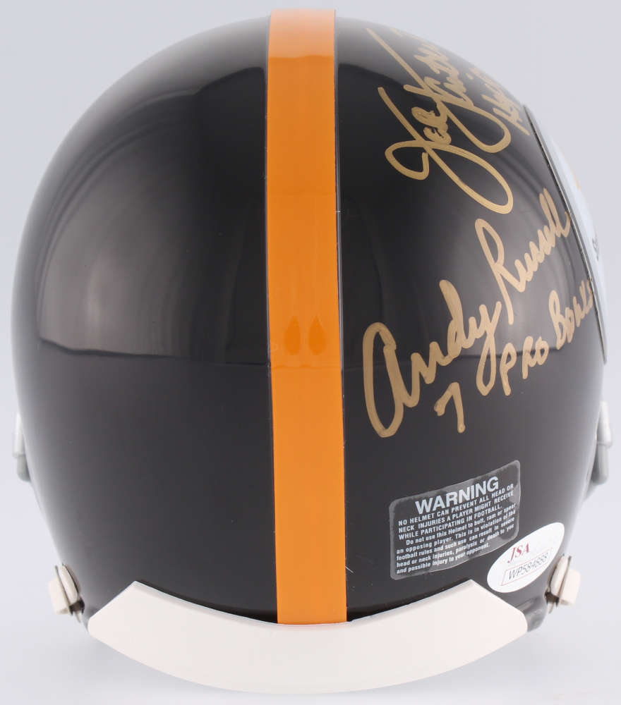 Jack Ham, Jack Lambert & Andy Russell Signed Steelers Mini-Helmet (JSA ...
