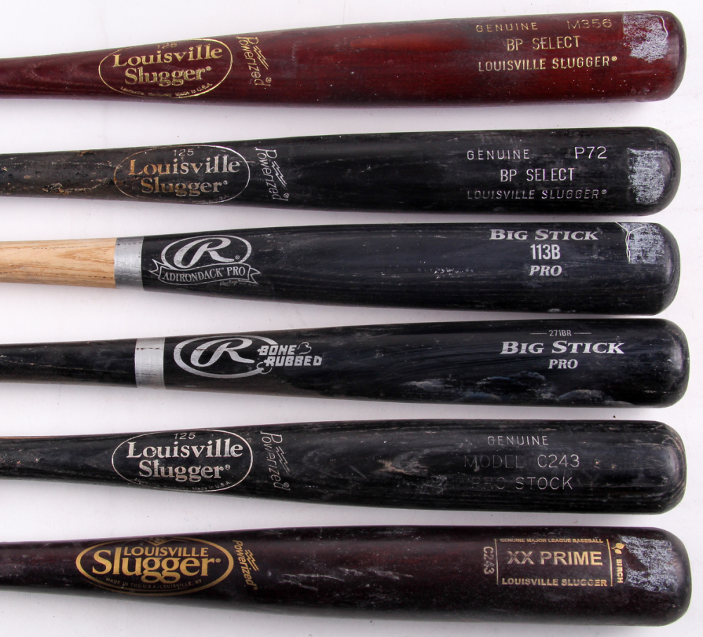 Lot of (6) Assorted Game-Used Baseball Bats | Pristine Auction