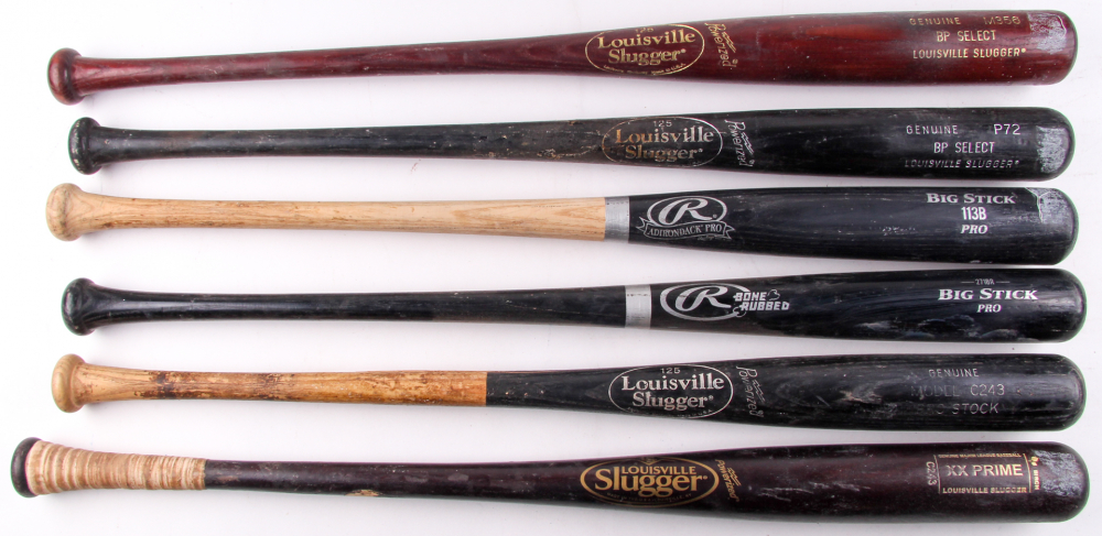 Lot of (6) Assorted Game-Used Baseball Bats | Pristine Auction