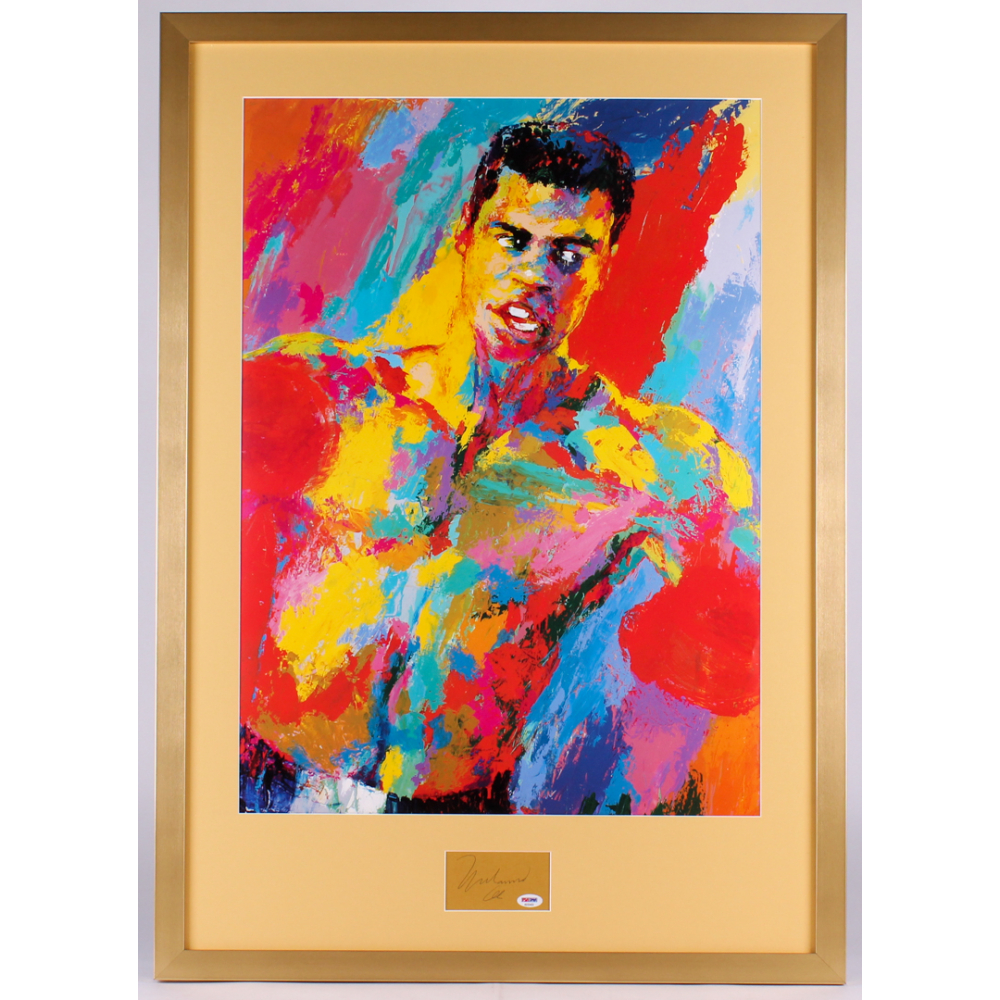 Muhammad Ali Signed 27x38 Custom Framed Cut Display with Leroy Neiman ...