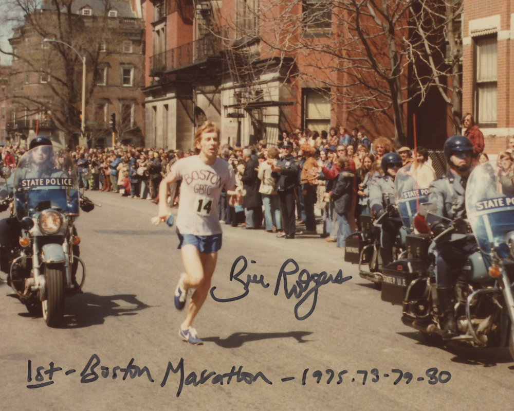 Bill Rodgers Signed 8x10 Photo Inscribed "1st - Boston Marathon - 1975 ...
