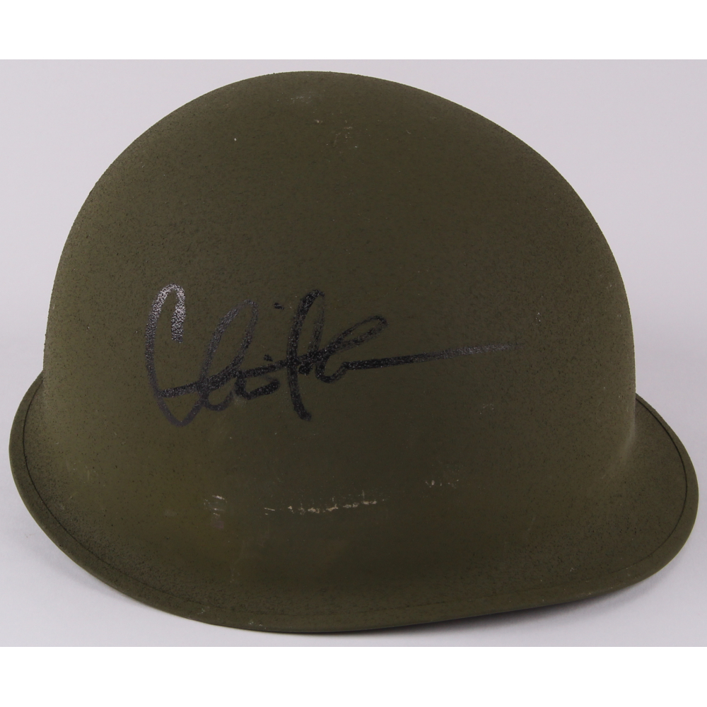 Charlie Sheen Signed "Platoon" Vietnam Era Authentic Army Helmet (PSA ...