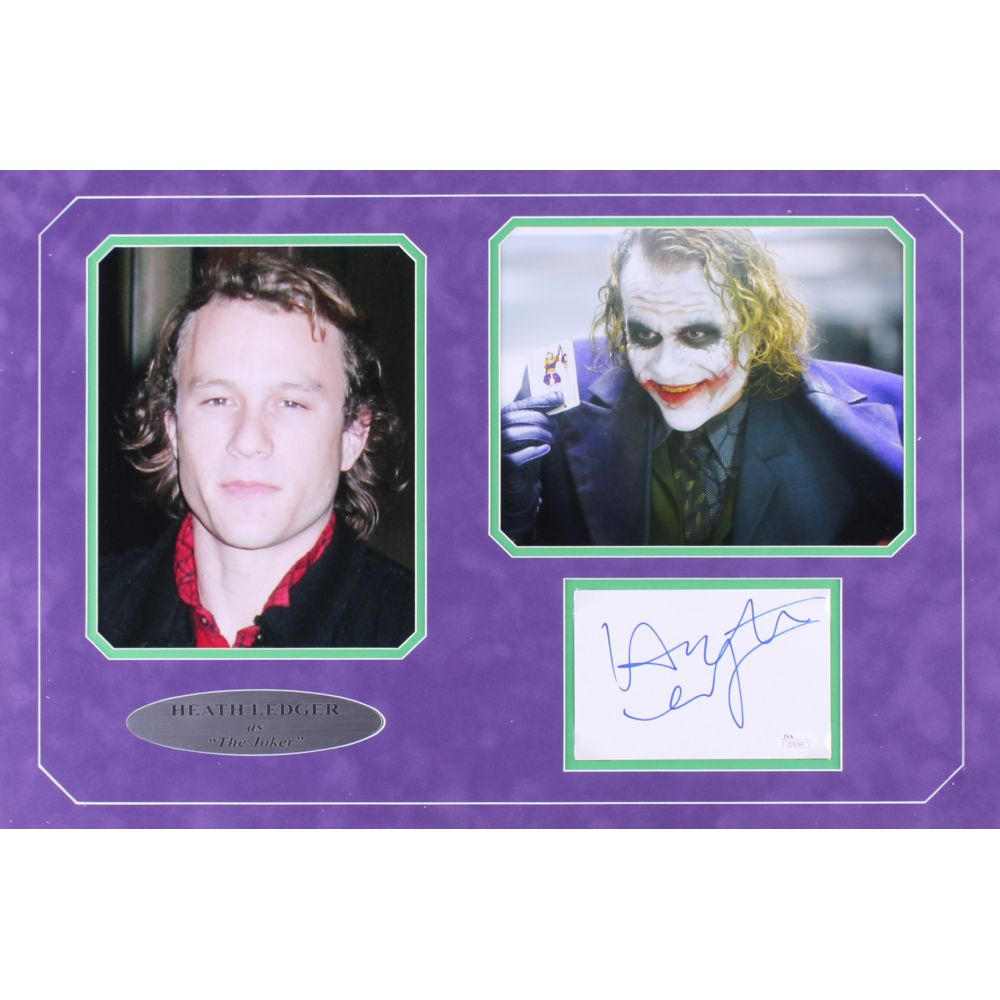 Heath Ledger Signed "The Joker" 16x24 Custom Matted Cut Display (JSA ...