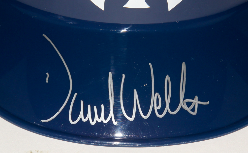 David Wells Signed Yankees Full-Size Replica Batting Helmet (JSA COA ...
