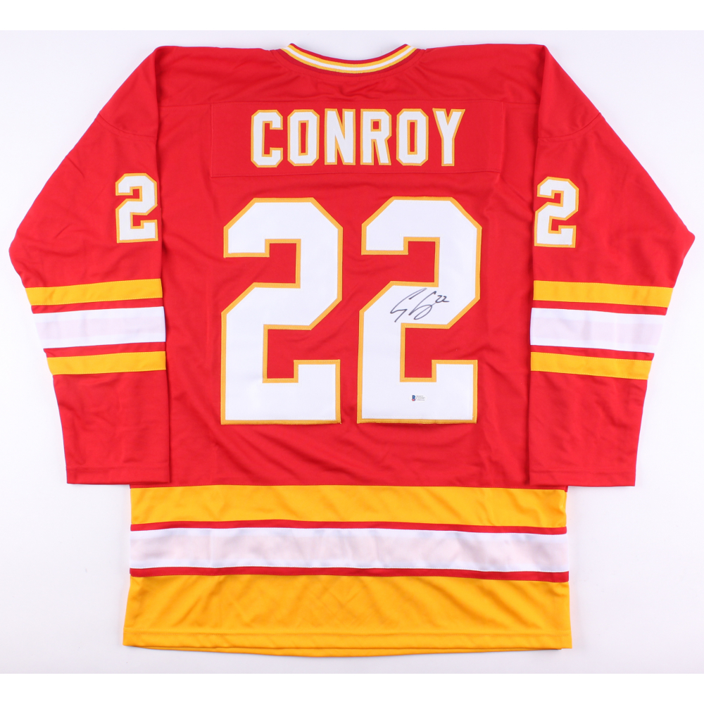 Craig Conroy Signed Flames Jersey (Beckett COA) | Pristine Auction