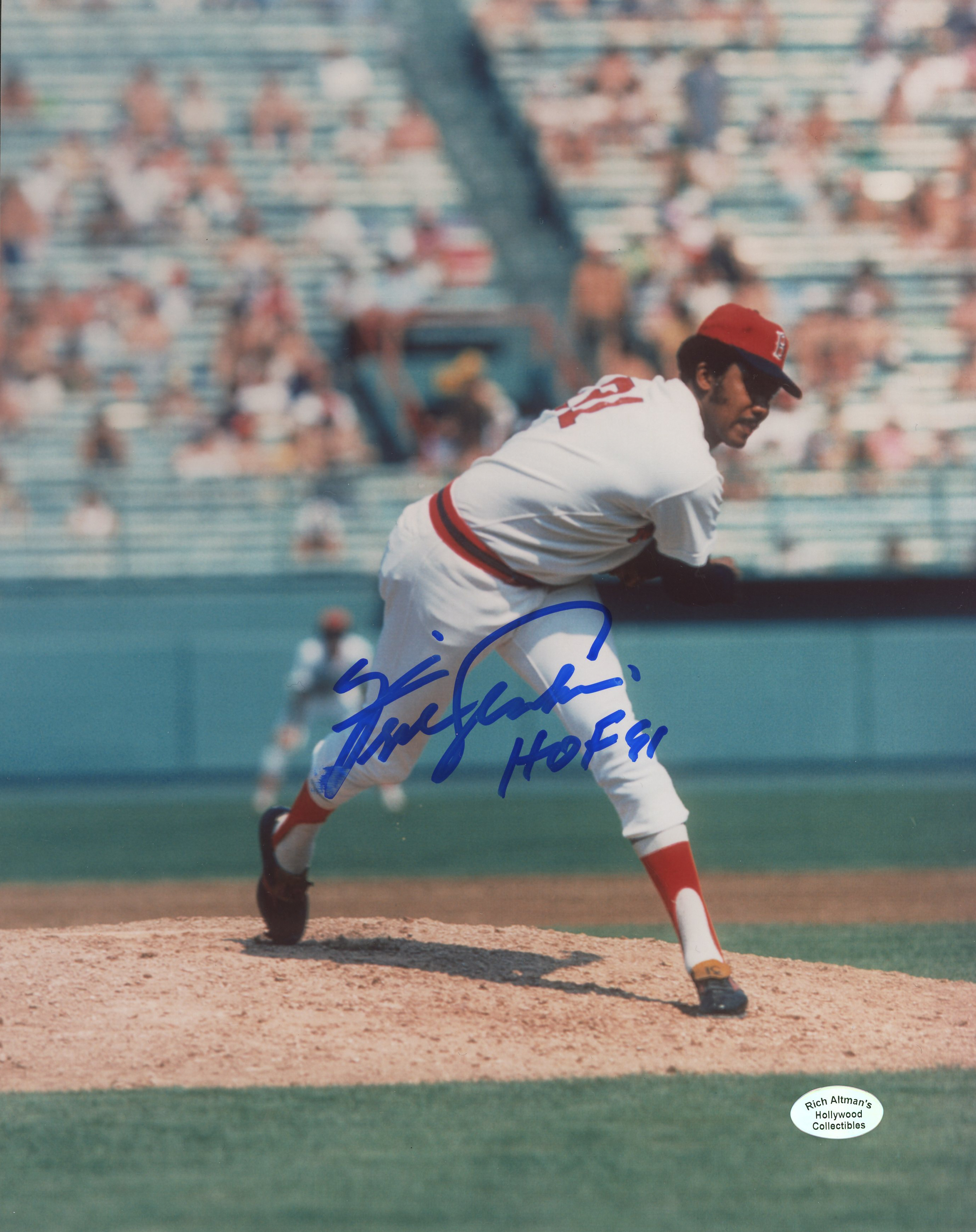 Ferguson Jenkins Signed Red Sox 8x10 Photo Inscribed "HOF 91 ...