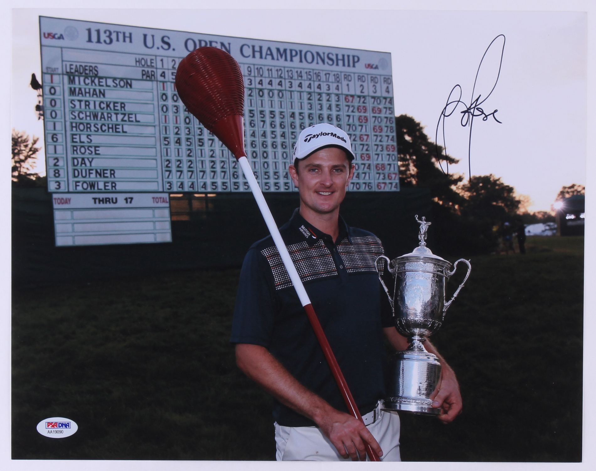 Justin Rose Signed U.S. Open 11x14 Photo (PSA) | Pristine Auction