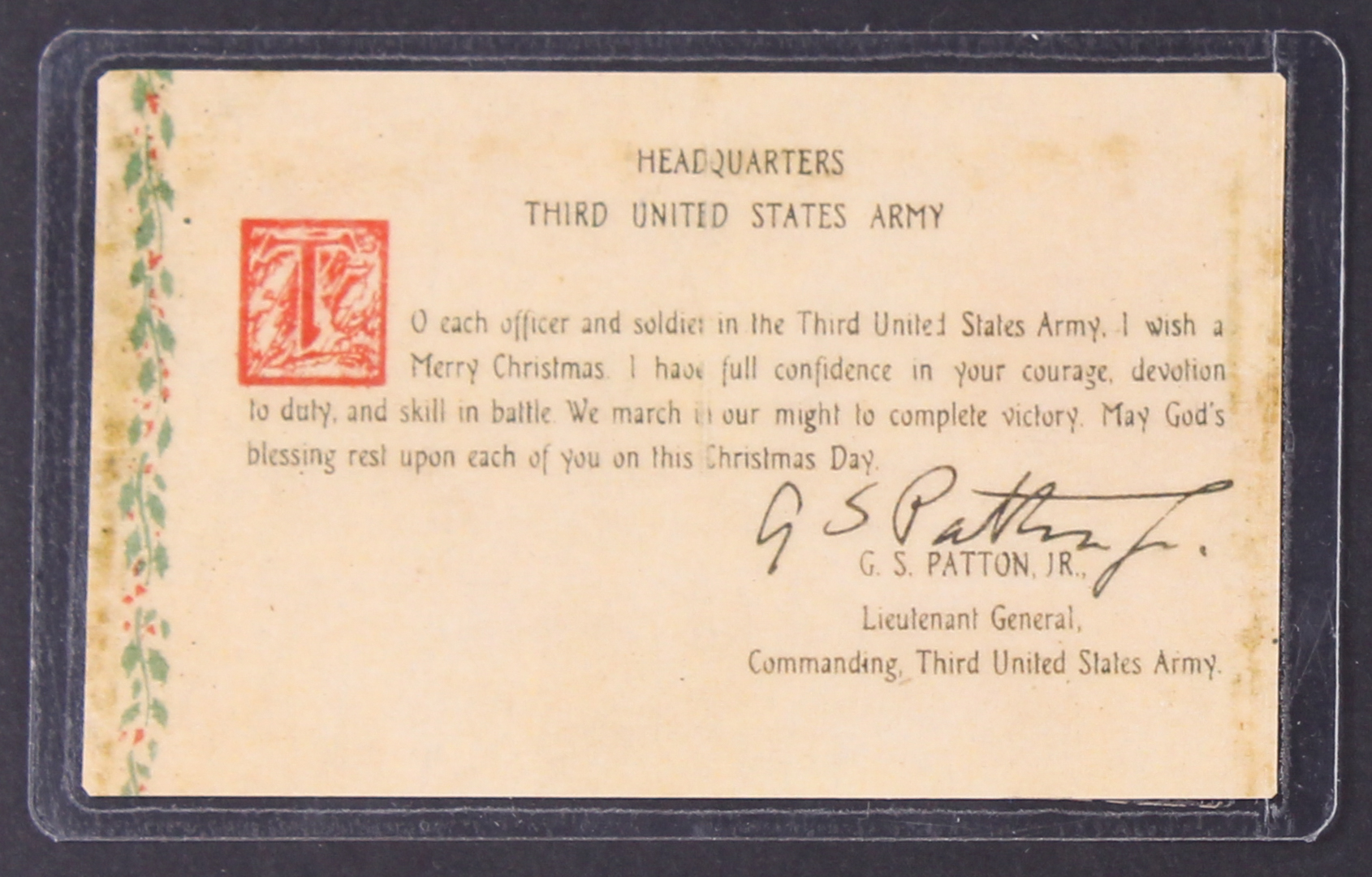 George S. Patton Signed 20x33 Custom Framed Memoribilia Display (PSA ...