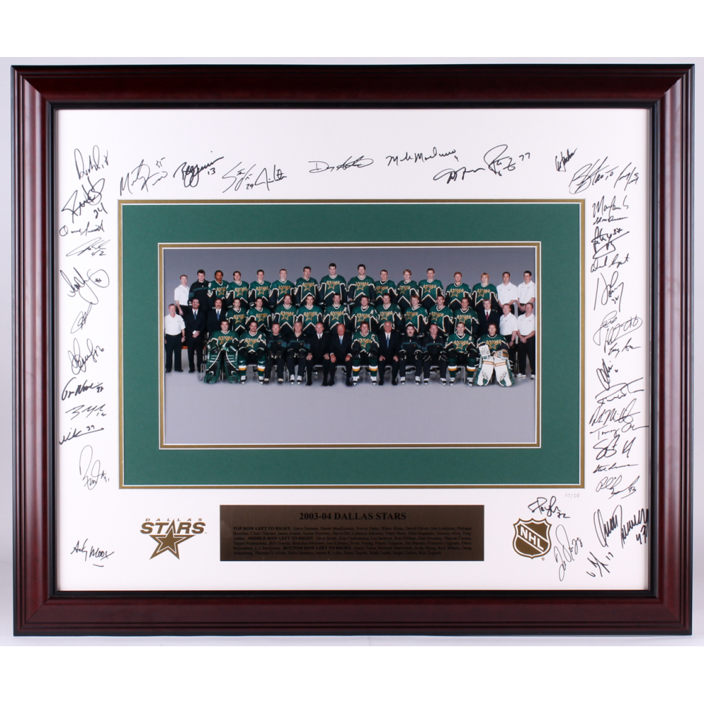 2003-04 Dallas Stars 30x36 LE Custom Framed Photo Team-Signed by (41 ...