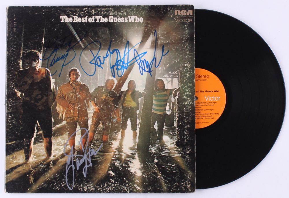 "The Guess Who" Vinyl Record Album Cover Signed by (4) with Burton ...