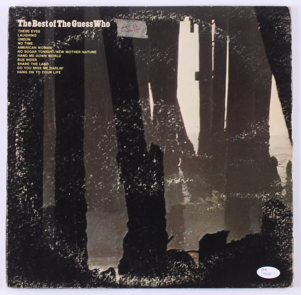 "The Guess Who" Vinyl Record Album Cover Signed by (4) with Burton ...