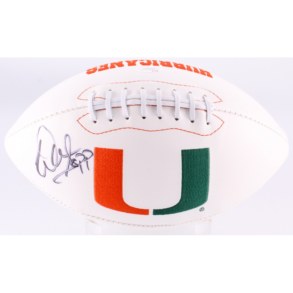 Warren Sapp Signed Miami Hurricanes Logo Football (JSA COA) | Pristine ...