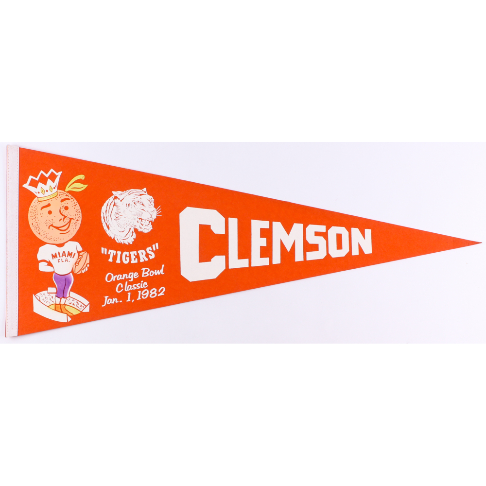 Vintage 1982 Clemson Tigers Pennant | Pristine Auction