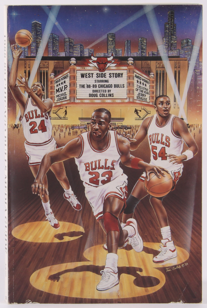 1988 Chicago Bulls Media Guide Softcover Book Featuring Michael Jordan ...