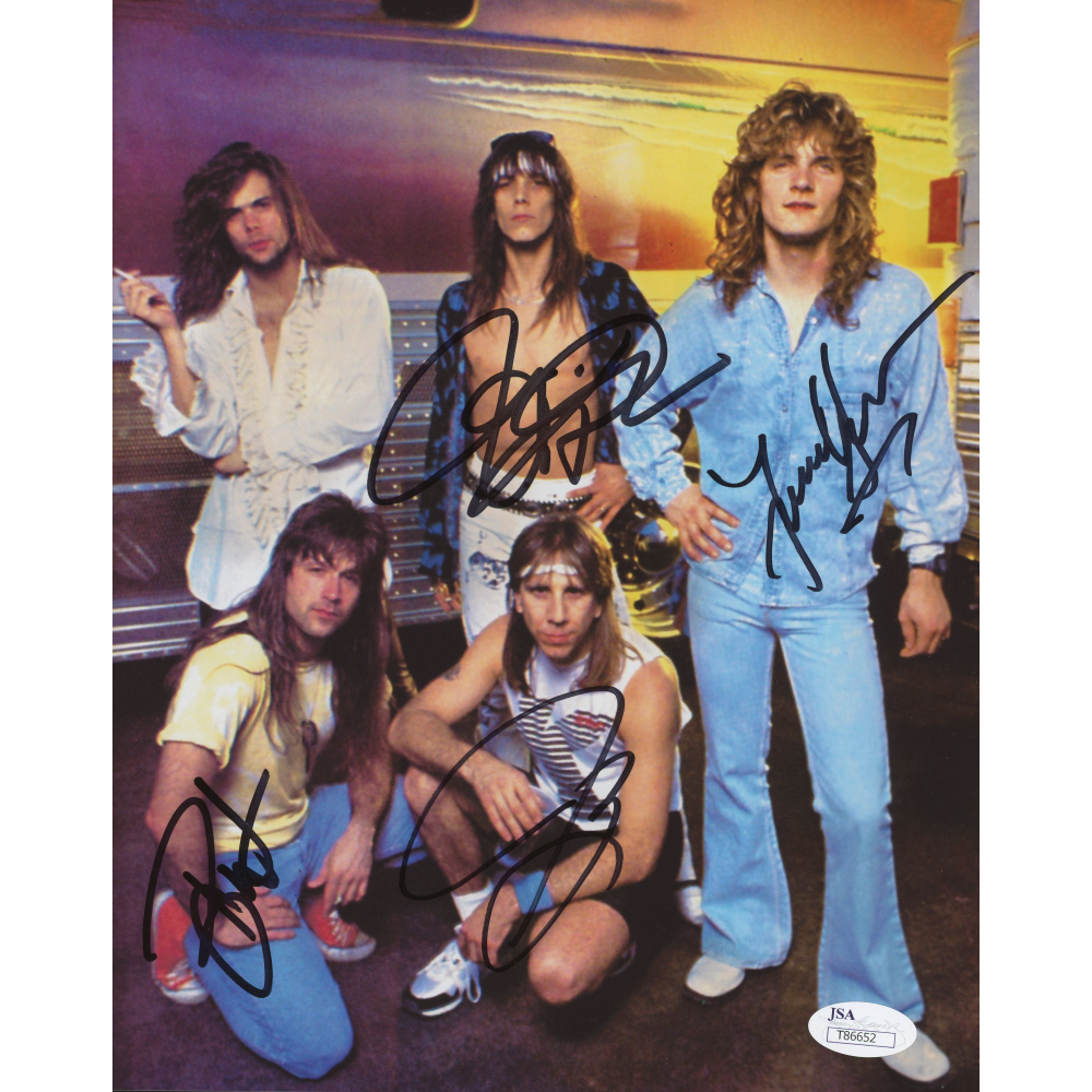 Tesla 8x10 Photo with (4) Signatures Including Jeff Keith, Brian Wheat ...