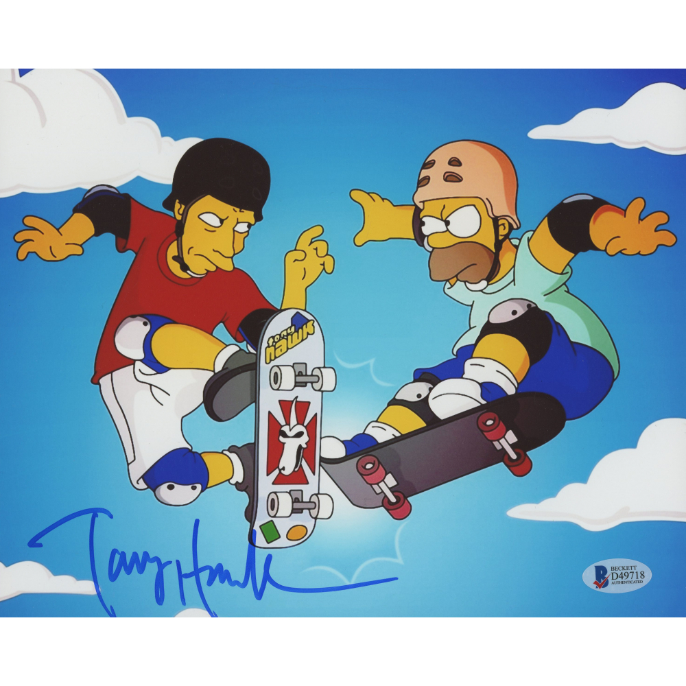 Tony Hawk Signed "The Simpsons" 8x10 Photo (Beckett COA) | Pristine Auction