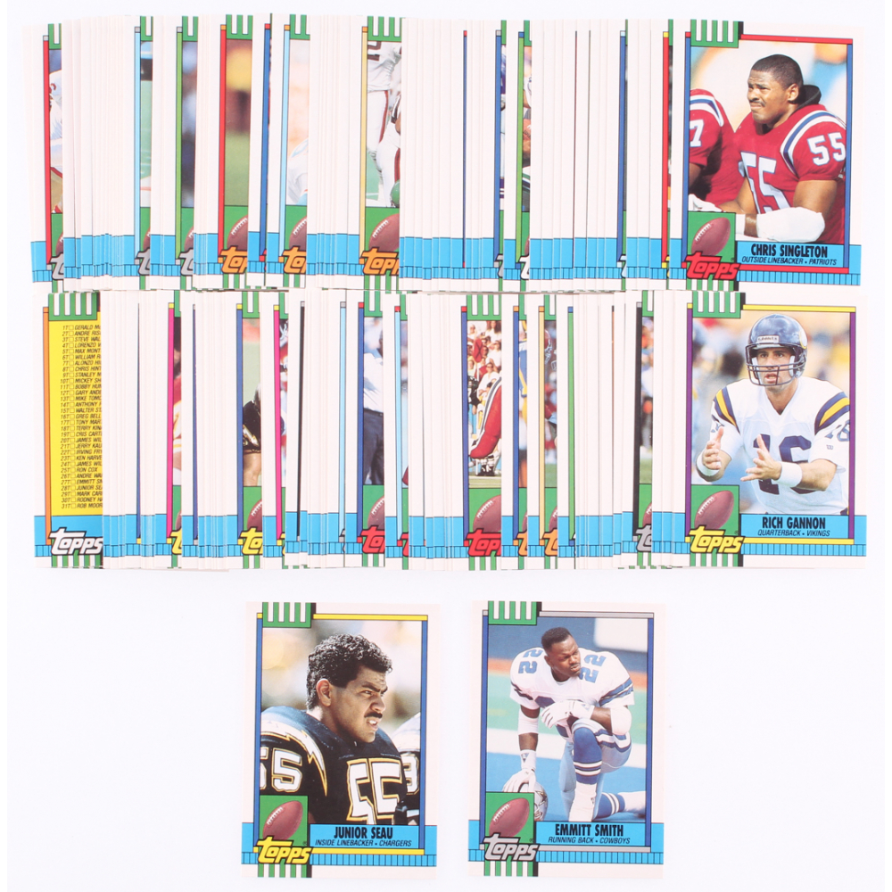 1990 Topps Traded Complete Set of (132) Football Cards with #27T Emmitt ...