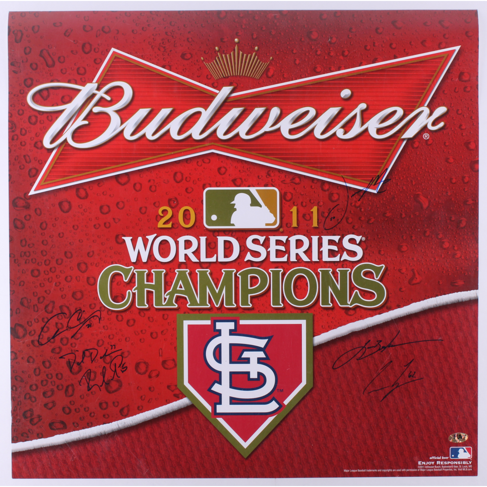 Cardinals "2011 World Series Champions" 23.5x23.5 Poster Photo Signd by ...